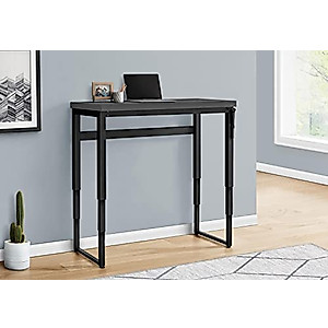 Monarch Specialties 7680 Computer Desk, Home Office, Standing, Adjustable, 48" L, Work, Laptop, Metal, Laminate, Contemporary, Desk-48 Adj.Height, 47.25" L x 23.75" W x 29.5" H, Modern Grey/Black