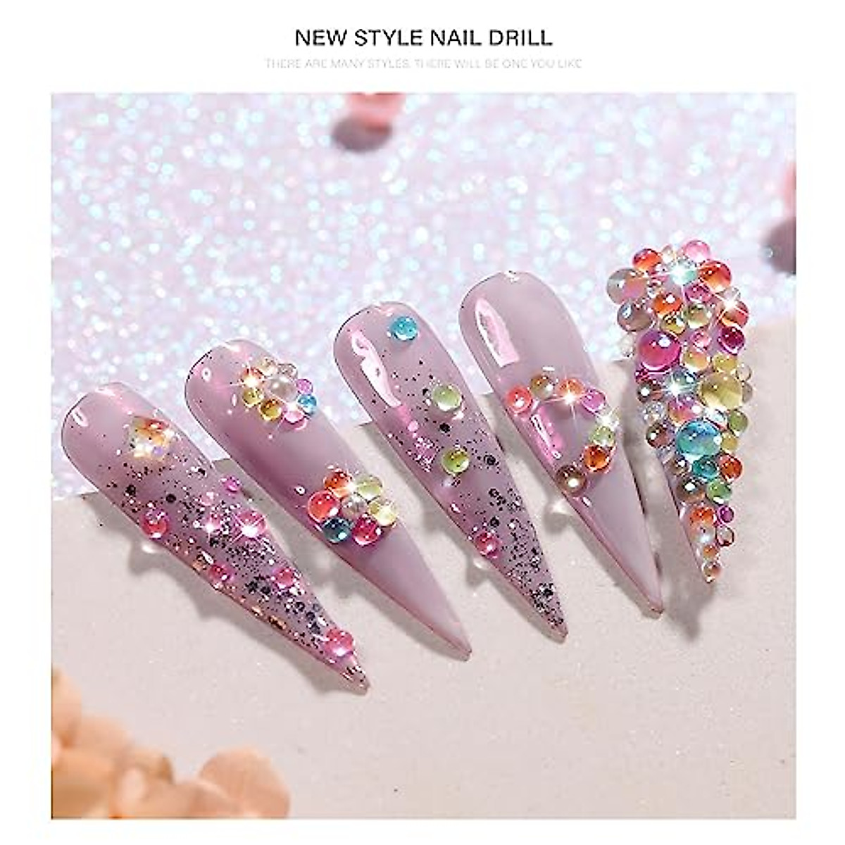 EDFBUYKRS 10PCS Nail Set,Glow in The Dark Glitter Luminous Nail Glitter Chunky Glitter Craft 10 Colors Fluorescent Nail…