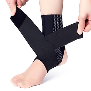 Galvaran Ankle Brace, Adjustable Breathable Compression Ankle Support，for Men and Women with Sprained Ankles, Ankle Wrap Stabilizing Ligaments, Plantar Fasciitis Relief