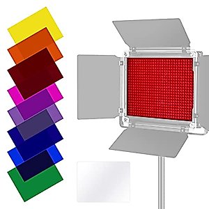 Neewer 8-Pack Lighting Color Filter Tansparent Color Correction Filter in 8 for Neewer 660 LED Video Light, 6.57 x 8.54 inches