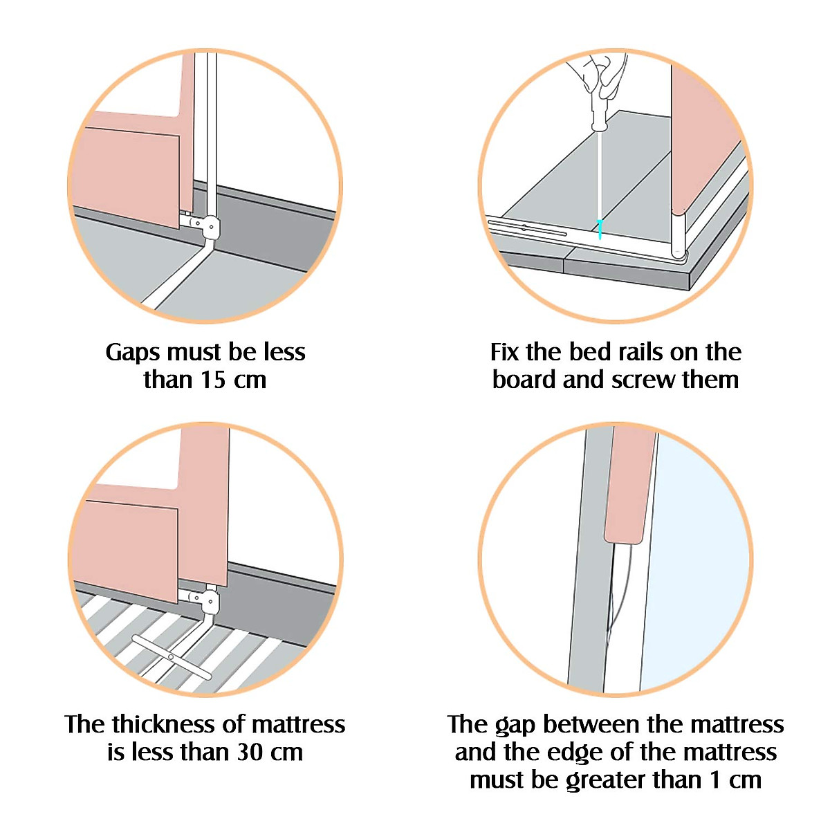 welspo 70 Inches Bed Rail for Toddlers Fold Down Safety Baby Bed Guard Swing Down Bedrail for Convertible Crib, Kids Twin, Double, Full Size Queen & King Mattress, Beige [Upgraded] (1 Pack)