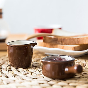 CHOOLD Colorful Mini Ceramic Creamer,Coffee Milk Creamer Pitcher/Serving Pitcher/Sauce Pitcher/Milk Creamer Jug for Kitchen 4Pcs (Multiple Color)