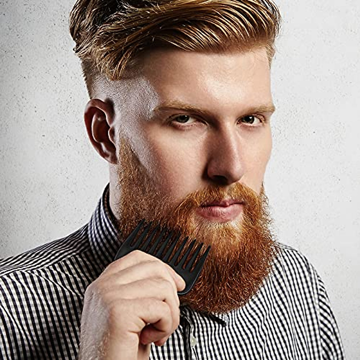 Perthlin 6 Pieces Palm Combs, Mini Brush, Wide Tooth Detangling Combs, Pocket Travel Combs for Men Women Curly hair