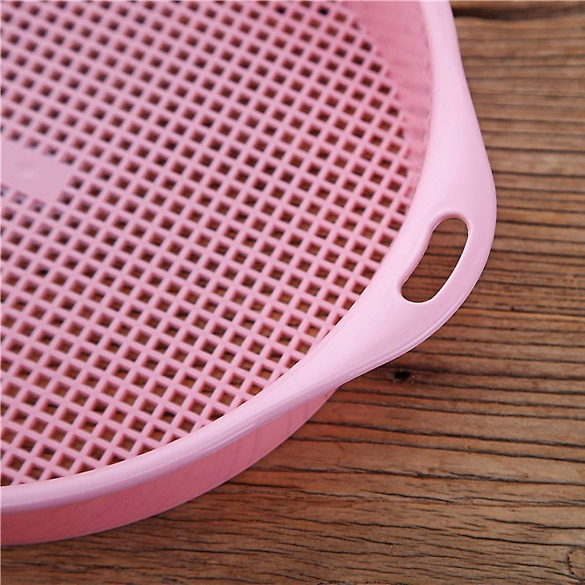 Garden Sieve Plastic Riddle Soil Sieve Soil Sieve Mesh Filter Dirt Sifter with Handle Bonsai Gardening Tool Garden Trapping Supplies Pink