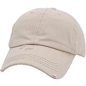 KBETHOS KBV-Basic STN Vintage Washed Distressed Cotton Dad Hat Baseball Cap Adjustable Polo Trucker Unisex Style Headwear