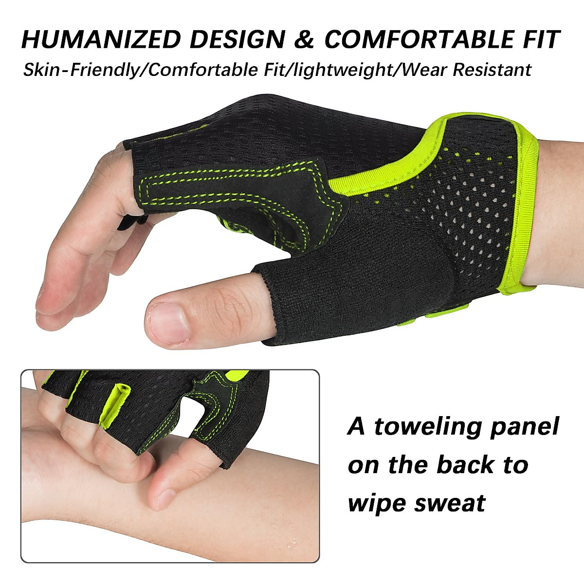 MOREOK-Cycling Gloves Bike Gloves for Men/Women-[5MM Gel Pad] Biking Gloves DEEP Yellow-M