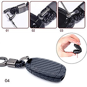 Royalfox(TM) 3 4 5 buttons soft tpu carbon fiber silicone smart remote Key Fob case Cover shell For Hyundai i30 Azera ix35 Elantra Accent Santa Fe IG Grandeur,2017-2020 Hyundai Palisade (black)