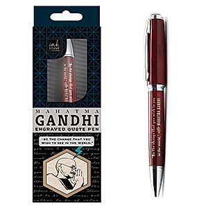 Mahatma Gandhi Inspirational Quote Pen - Be the Change that You Wish to See in the World. - Office Business Quote Gifts for Creative Professionals Students Coworkers Colleagues Men Women