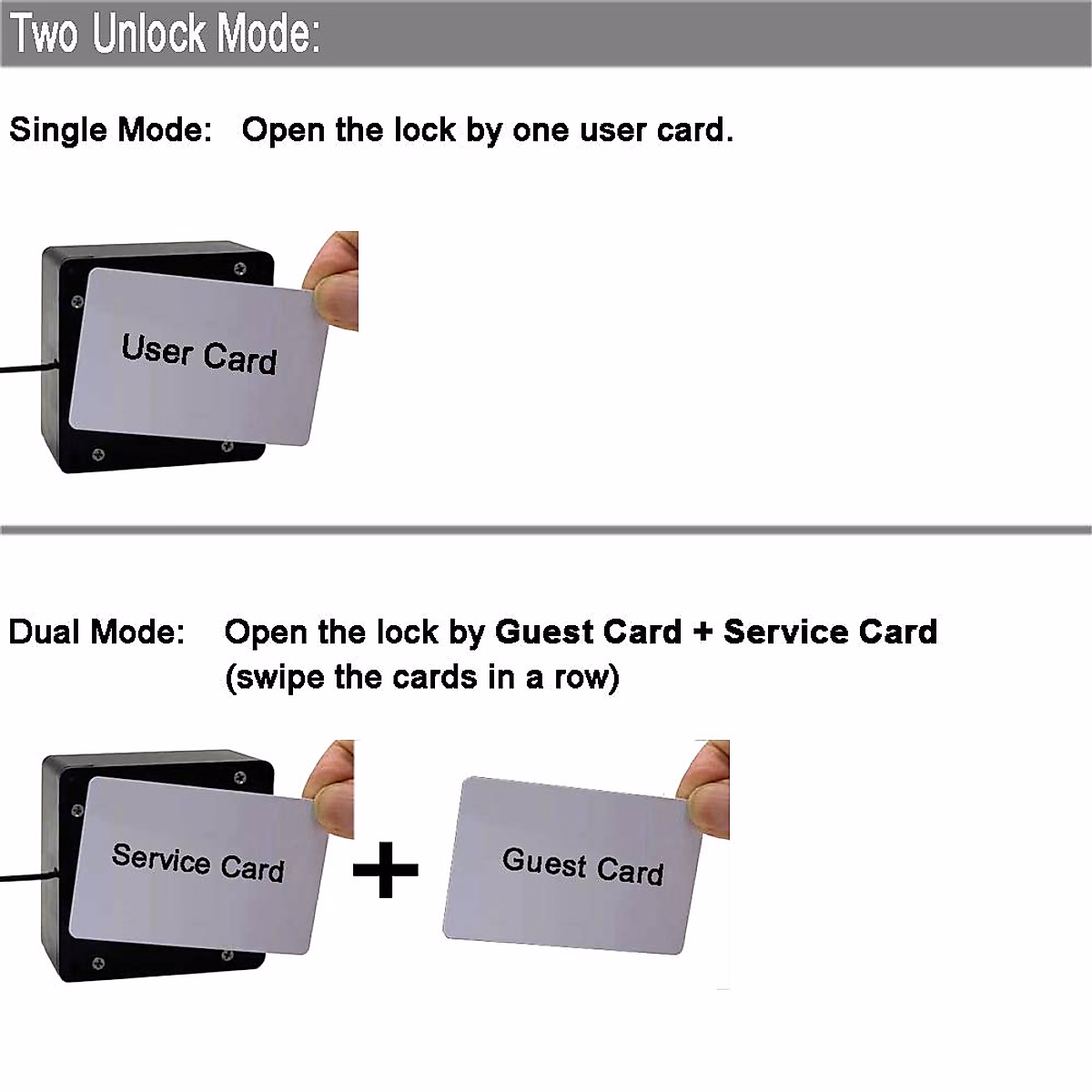 WOOCH RFID Lock Electronic Cabinet Lock, Hidden DIY Lock with USB Cable for Wooden Cabinet Drawer Locker Cupboard (1 Pack)