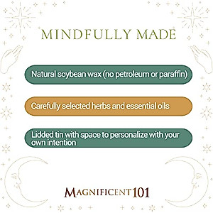 Magnificent 101 Aries Zodiac Sign Candle – Scented Soy Wax Candle – Choose Your Birthdate – Make Great Holiday Gifts for Astrology Fans – 6oz Tin Holder Ideal for Men’s and Women’s Décor Style