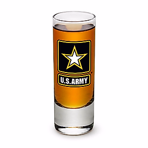 Erazor Bits Army Shot Glass ARMY STAR LOGO Shooter United States Army Shot Glass with Logo (2oz)
