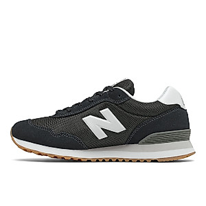 New Balance Men's 515 V3 Classic Sneaker, Black/Nb White, 10