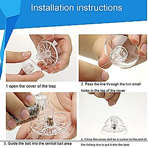 Snail Catcher, Snail Trap Catcher Plastic Leech Planarian Pest Catch Box for Aquarium Fish Plant Tank(3 PCS/3.15inch)