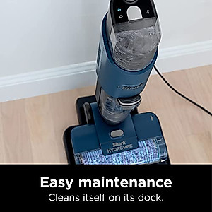 Shark WD101 HydroVac XL 3-in-1 Vacuum, Mop & Self-Cleaning System with Antimicrobial Brushroll* & Solution for Multi-Surface , Perfect for Hardwood, Tile, Marble, Area Rug & More, Corded, Navy