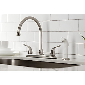 Kingston Brass KB798YL Yosemite 8" Centerset Kitchen Faucet, Brushed Nickel