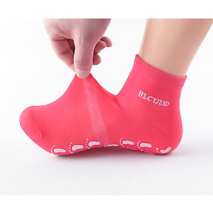 HLCYJZSD 5 Pairs Non Slip Yoga Socks for Women, Skid Slipper Socks with Grippers for Pilates Dance Ballet Trampoline