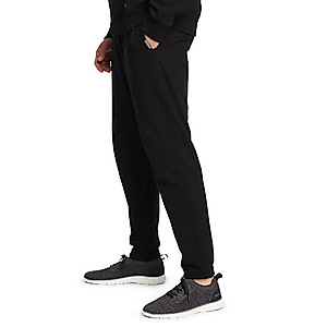 Eddie Bauer Men's Camp Fleece Jogger Pants, Black, Medium