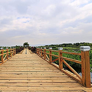 FVTLED Solar Outdoor Post Cap Lights, Solar Post Light Fits 4x4 5x5 6x6 Wooden Posts, IP65 Waterproof High Brightness 52 LEDs Lighting for Fence Deck Patio Garden Decoration (White, 4 Pack)