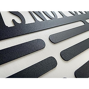 Revvour Rustic Home Decor, Custom Medal Hanger Metal Sign, Personalized Medal Hanger Display, 12 Rungs For Medal, Sports Medal Hanger For Winner