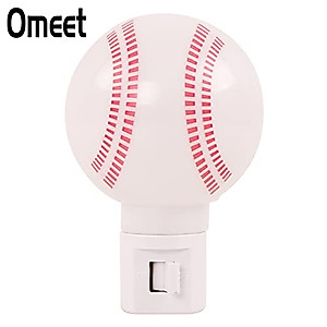 2 Pack Warm White - Upgraded Version LED Plug-in Night Light for Kids - Baseball Shaped Lamp Take Good Care Children Sleep
