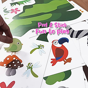 TIMBER ARTBOX Cute Safari Baby Nursery Decor – Jungle Kids Wall Decals – Animals Wall Stickers for Toddlers, Boys & Girls Room, Bedroom – Kawaii Forest Theme Daycare, Classroom & Playroom Decor