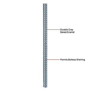 Global Industrial 3' High Angle Post, Gray, 4/Pk