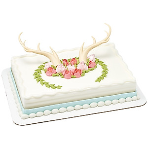 DecoSet® ANTLERS CREATIONS Cake Topper for Birthdays and Parties, DecoPac Cake Decorating 2-Pc Decorations Set
