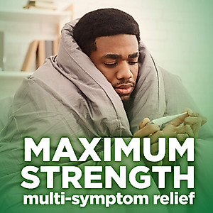Amazon Basic Care Tussin Severe CF Max Syrup, Multi-Symptom Cough, Cold and Flu Liquid Medicine, Non-Drowsy, Relieves Cough, Sore Throat, Body Aches, Fever, Nasal and Chest Congestion, 8 fl oz