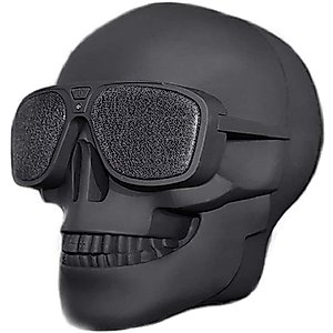 Mingyuan Bluetooth Speaker with Skull Head Shape Portable Wireless Speaker for Desktop PC/Laptop Notebook/Mobile Phone/MP3/MP4 Player(Cable Charger Gift)