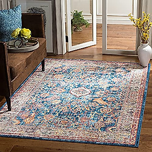 SAFAVIEH Bristol Collection 2'3" x 8' Rose / Light Grey BTL361R Boho Chic Oriental Distressed Runner Rug