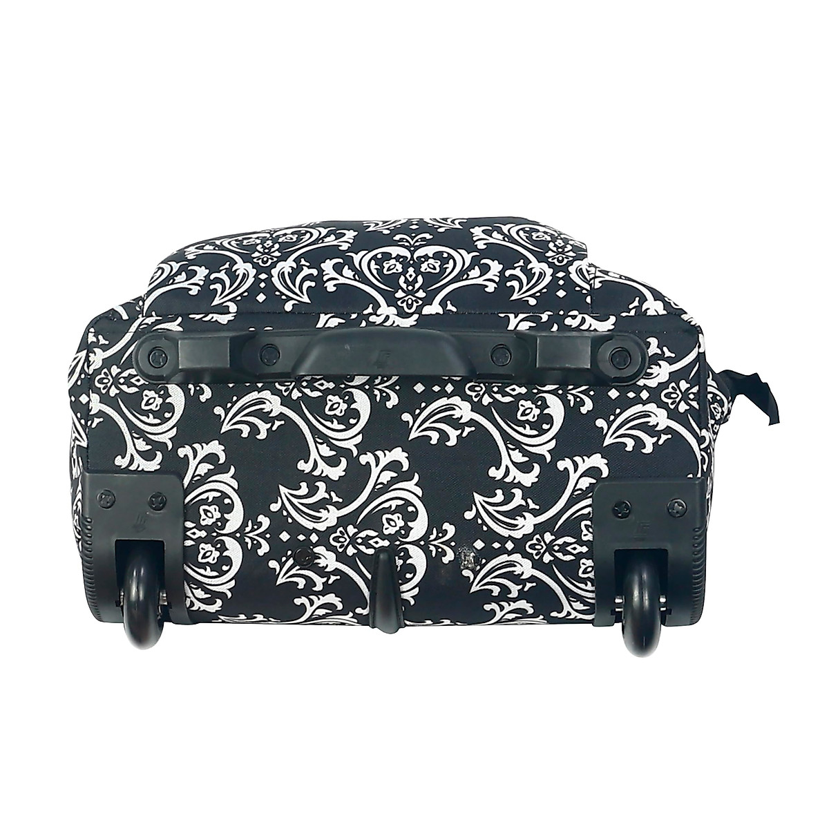 Olympia Fashion Rolling Shopper Tote - Damask Black, 2300 cu. in.