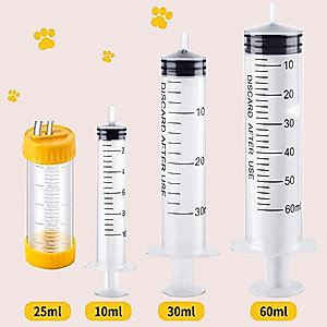 9 Pieces Puppy Feeding Tube Kit Includes 8 FR Red Rubber Kitten Feeding Tubes 10 ml Clear Feeding Tube Syringes Bulb Syringe Feeding Tools for Small Animals Pet Supplies Feeding Measuring Watering