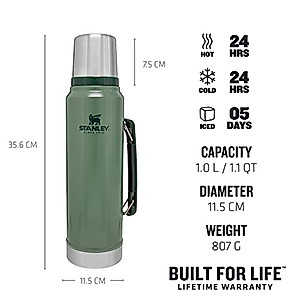 Stanley Classic Vacuum Bottle 1L Hammertone Green