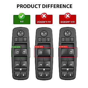 68139805AA Master Power Window Switch Front Left Driver Side for 2011-2020 Chrysler 300, 2015-2017 Chrysler 200, 2011-2016 Dodge Charger Replace 68139805AB 68139805AC 68139805AD