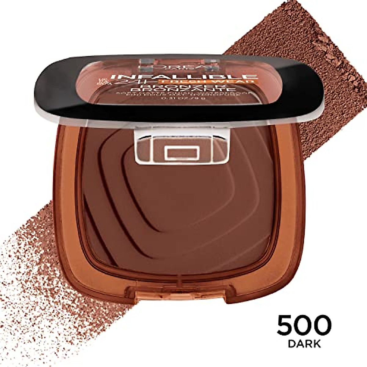 L'Oreal Paris Infallible Up to 24H Fresh Wear Soft Matte Longwear Bronzer. Waterproof, heatproof, Transfer, humidity and sweatproof, Dark, 0.31 oz