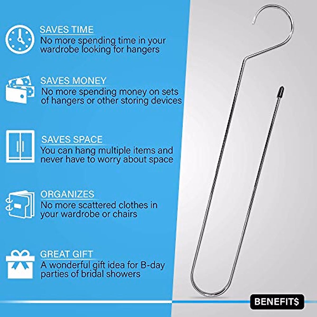 Bra Hanger - GYRLIE Cup Bra Hanger for Closet Organizer - Space Saving for 25+ Bras - Any Cup Size - Easy On/Off - Anti-Rust Hangers for Drying in Laundry Room or Bathroom and Closet Storage