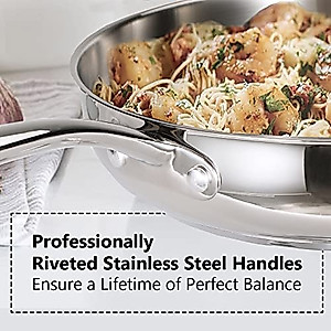 Kitchen Academy Stainless Steel Cookware Sets - 18-Piece Nonstick Cookware Sets, Kitchen Induction Pots and Pans Set