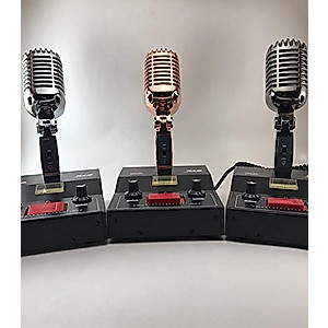 BLACK CHROME DELTA M2 AMPLIFIED DYNAMIC POWER BASE MICROPHONE 4 pin Cobra CB HAM MIC