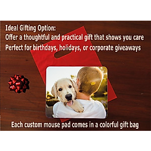 Personalized Mouse Pad - Add Pictures, Text, Logo or Art Design and Make Your Own Customized Mousepad. Each Custom Mouse Mat Comes in a Colorful Gift Bag. Personalized Your Gaming Mousepad