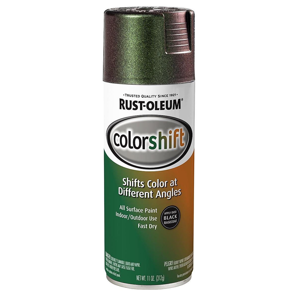 Rust-Oleum 372478 Specialty Color Shift Spray Paint, 11 oz, Green Copper