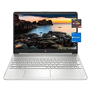 HP 2022 Newest 15 Laptop, 15.6" Full HD Display, AMD Ryzen 5 5500U Hexa-Core Processor, 12GB DDR4 RAM, 512GB PCIe SSD, Webcam, HDMI, Bluetooth, Type-C, Wi-Fi, Windows 11 Home, Silver