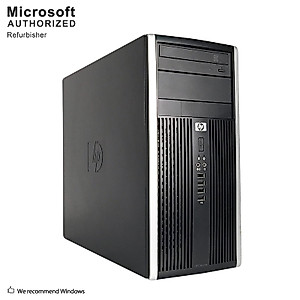 HP Compaq Pro 6200 Tower Desktop PC, Intel Core i3-2100 3.1GHz, 8G DDR3, 500G, WiFi, Bluetooth 4.0, DVD, Windows 10 64-Multi-Language Support English/Spanish/French (Renewed)