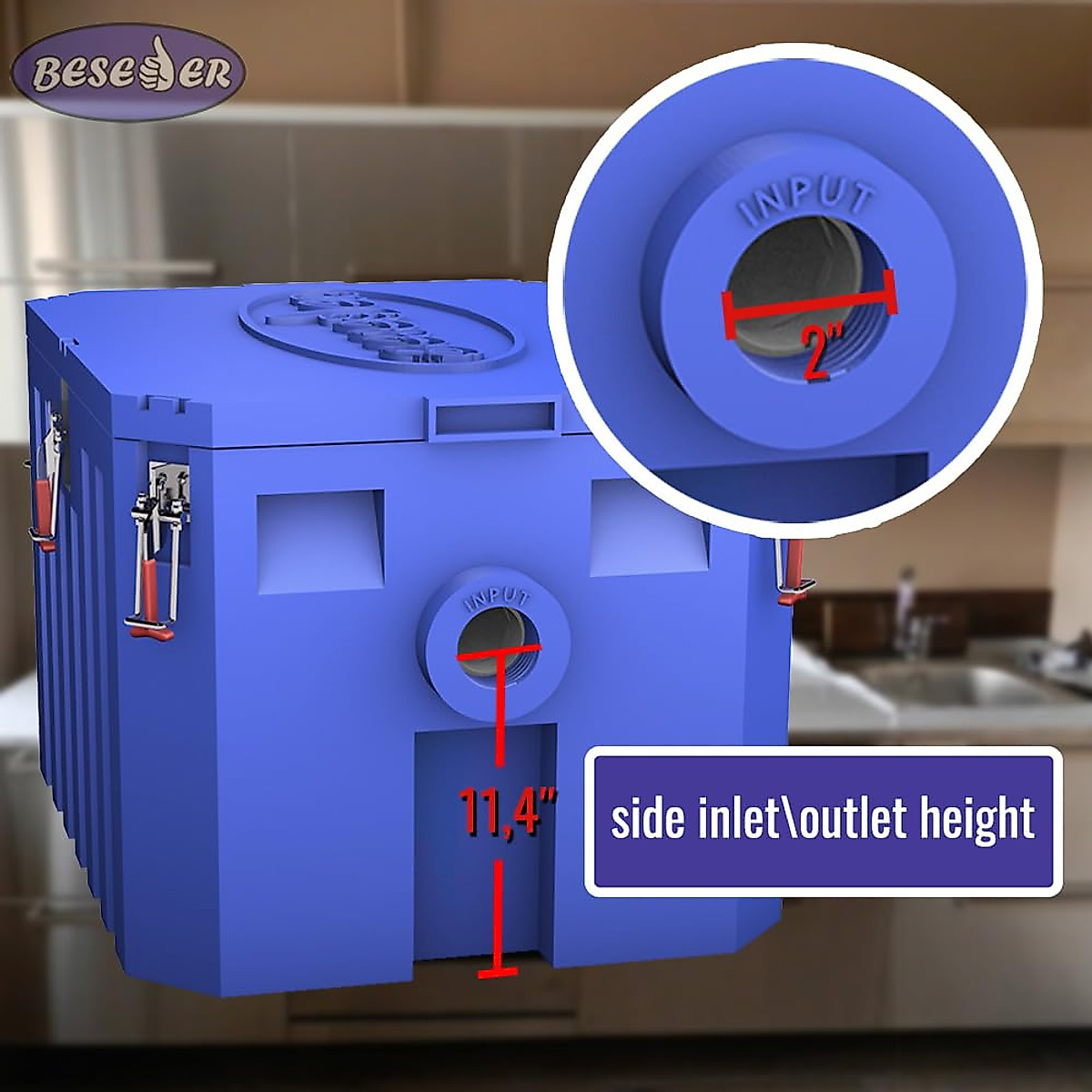 Grease trap (20 GPM, 40 Lb, 2 inch)