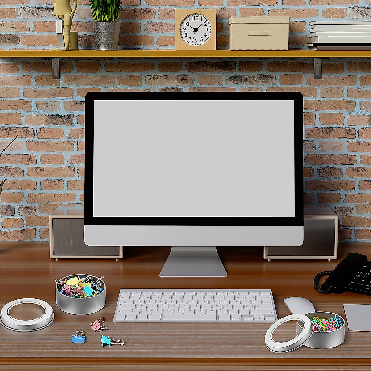 TecUnite 2 Ounce Metal Tin Cans Round Empty Container Salve Tins with Clear Lid for Kitchen, Office, Candles, Candies(40 Pack)