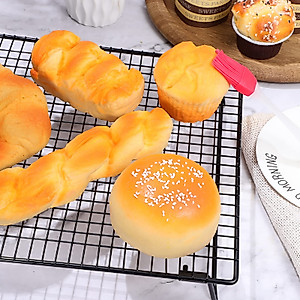 Luxshiny Baking Rack Stackable Cooling Rack, 2 Tier Cooling Racks with Brush for Cooking and Baking, Cookie Cooling Rack Baking Racks, Drying Racks Baking Supplies