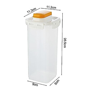 figatia Washing Powder Storage Box Clear Airtight Laundry for Pet Food Kitchens Oatmeal