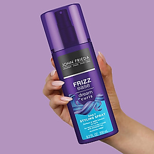 John Frieda Anti Frizz, Frizz Ease Dream Curls Daily Styling Spray for Curly Hair, Magnesium-enriched Formula, Revitalizes Natural Curls, 6.7 Ounce