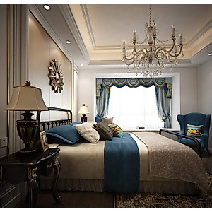 YALAXON Vintage Sturdy Queen Size Metal Bed Frame with Headboard and Footboard Basic Bed Frame No Box Spring Needed, Black