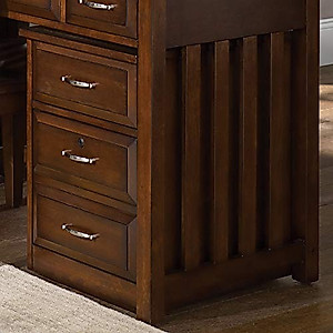 Liberty Furniture Industries Hampton Bay Mobile File Cabinet, W16 x D21 x H23, Cherry