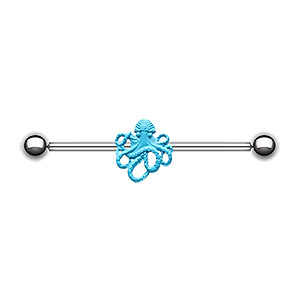 Covet Jewelry Evil Octopus Industrial Barbell